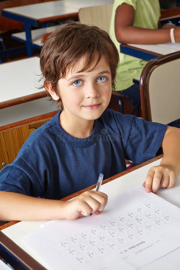 Pupil Takes Test in Primary School Stock Image - Image of primary ...