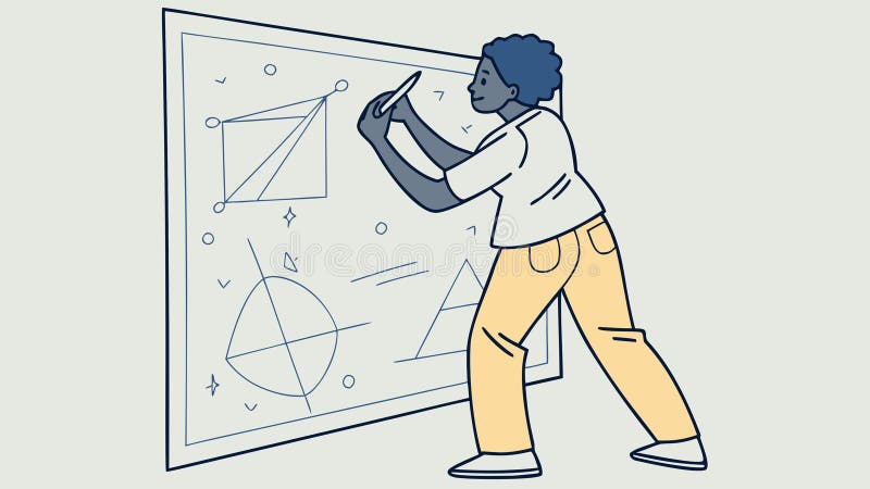 Student Solving Math Problem Vector, Education and Academia, Vector Design Generative AI Stock ...