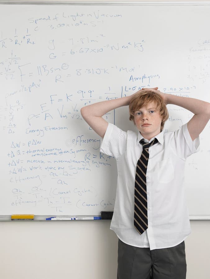 Student Standing in Classroom Stock Image - Image of handsome, smart ...