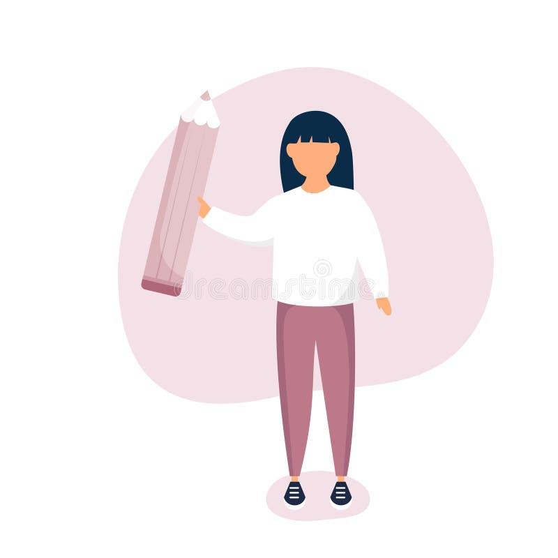 Student Draw Big Pencil Stock Illustrations – 383 Student Draw Big ...