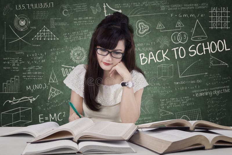 Student Start To Study in Class Stock Photo - Image of female, learn ...