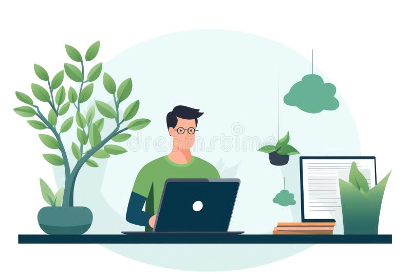 Student Study and Be Using Laptop and Learning Online, Generative AI ...