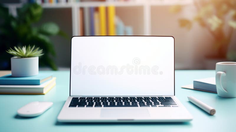 Student Study Corner Ai Generated Laptop Template Stock Illustration ...