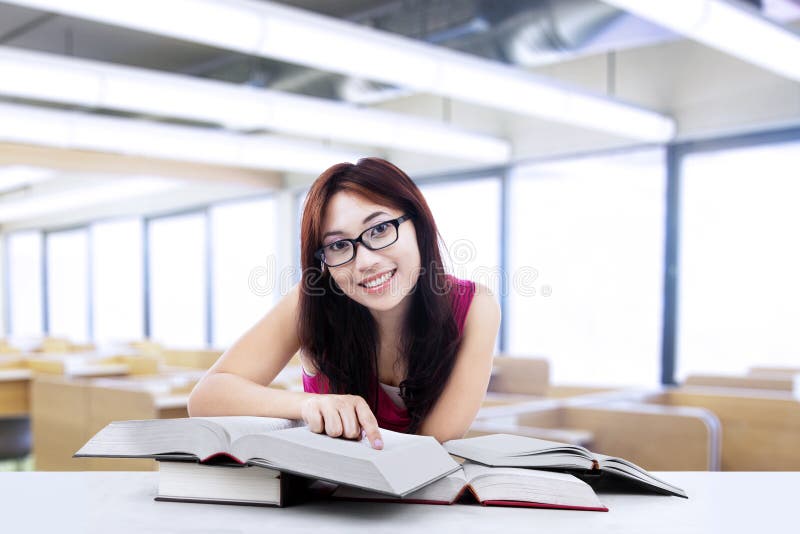 Student Study at the Library 2 Stock Photo - Image of glasses, indian ...