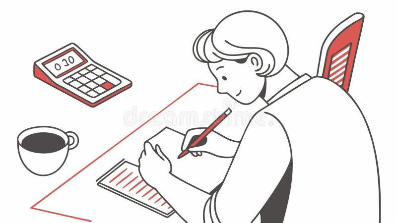 Student Studying, Note Taking and Learning Process, Vector Design ...