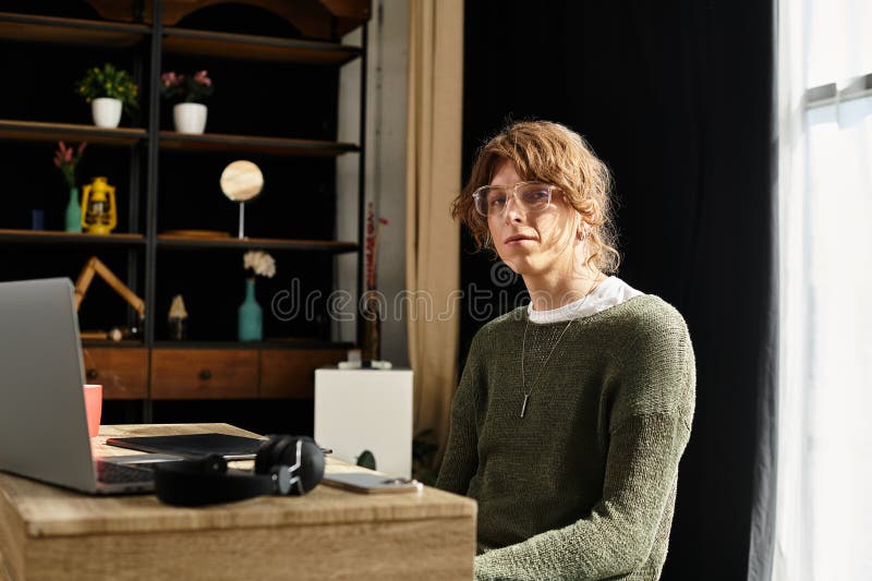 Young Student Focused on Studies while Stock Photo - Image of ivetushko ...