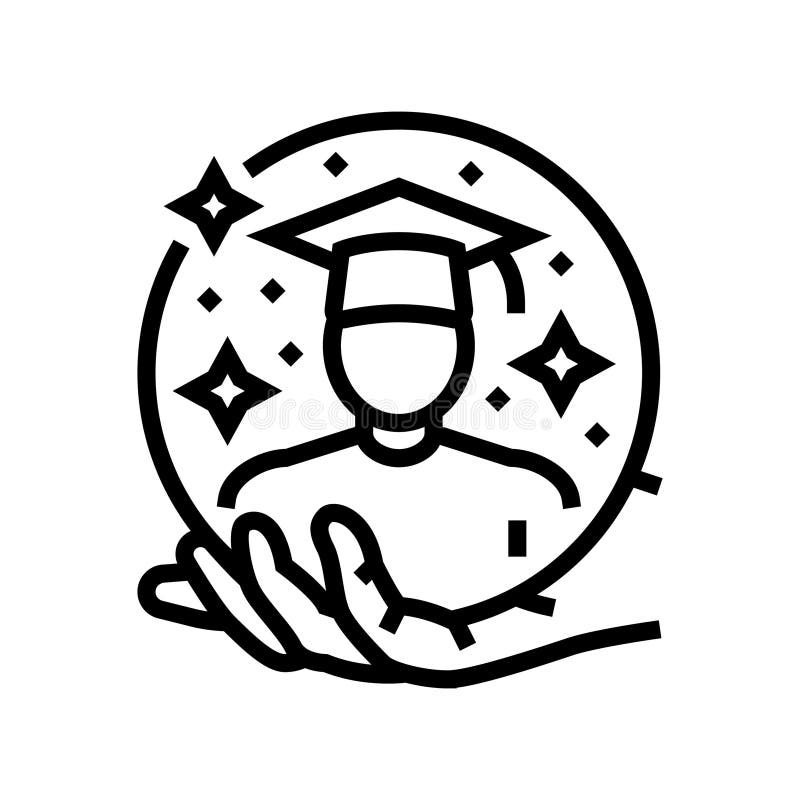 Student Support Online Learning Platform Line Icon Vector Illustration ...