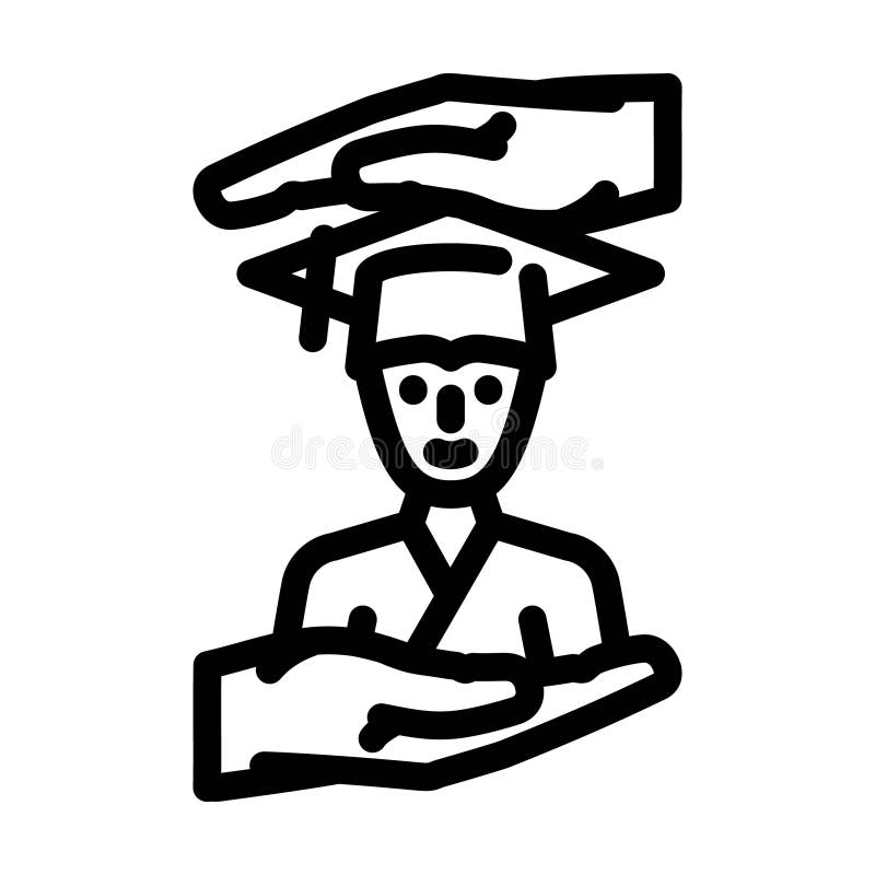 Student Support Online Learning Platform Line Icon Vector Illustration ...