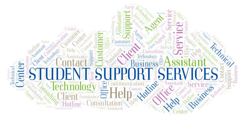 Student Services Word Cloud. Stock Illustration - Illustration of cloud ...