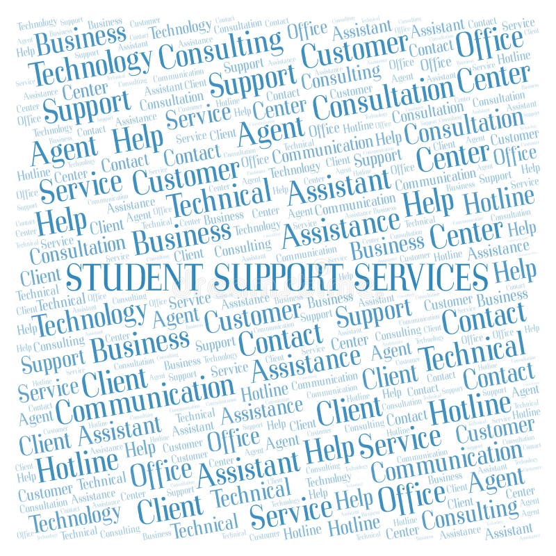 Student Support Services Word Cloud Stock Photo - Image of help, colors ...