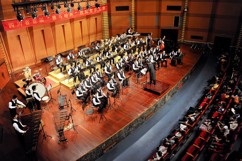 Student symphonic band editorial image. Image of music - 21341865