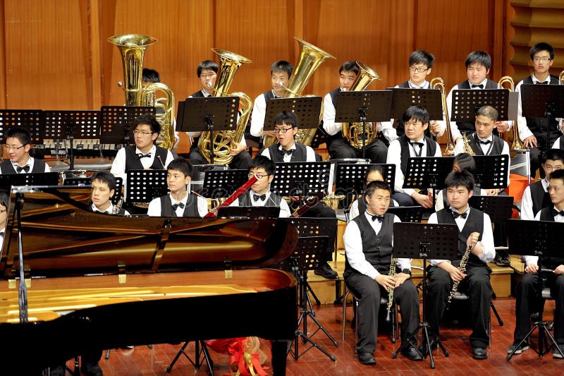 Student symphonic band editorial photography. Image of china - 21884632