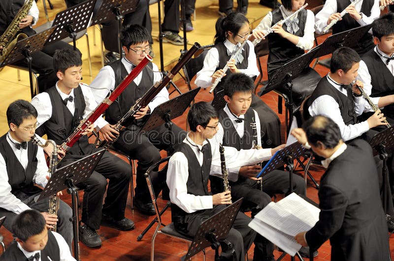 Student symphonic band editorial photography. Image of china - 21884632