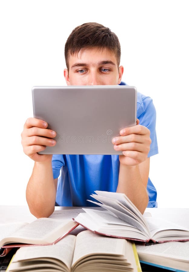 Student with a Tablet stock photo. Image of read, exam - 150699100