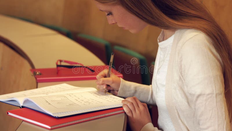 Student Taking Down Notes in Class Stock Video - Video of person, adult ...