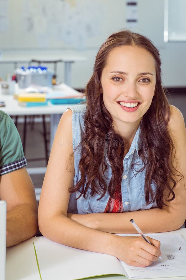 Student Taking Notes in Class Stock Photo - Image of lecture, cool ...