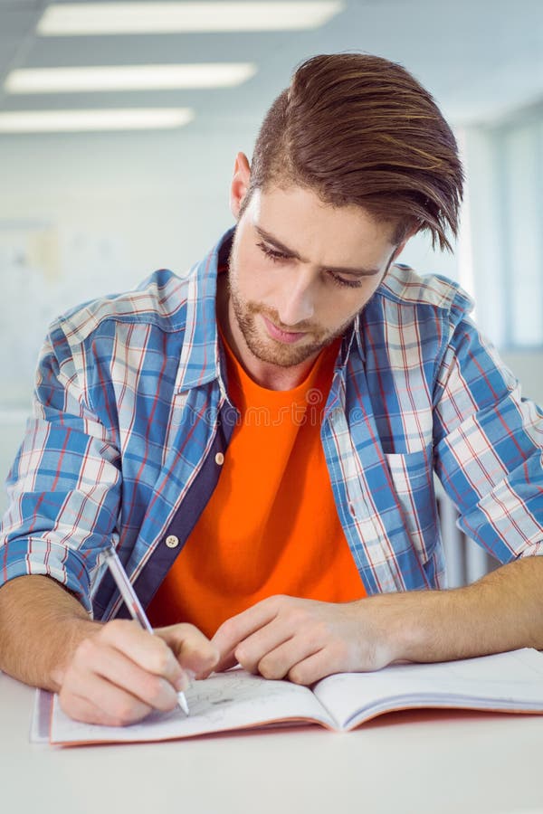 Student Taking Notes in Class Stock Image - Image of notebook, lecture ...