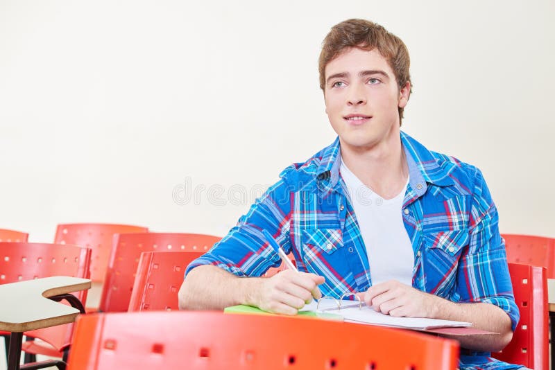 Student Taking Notes in Class Stock Image - Image of student, trainee ...