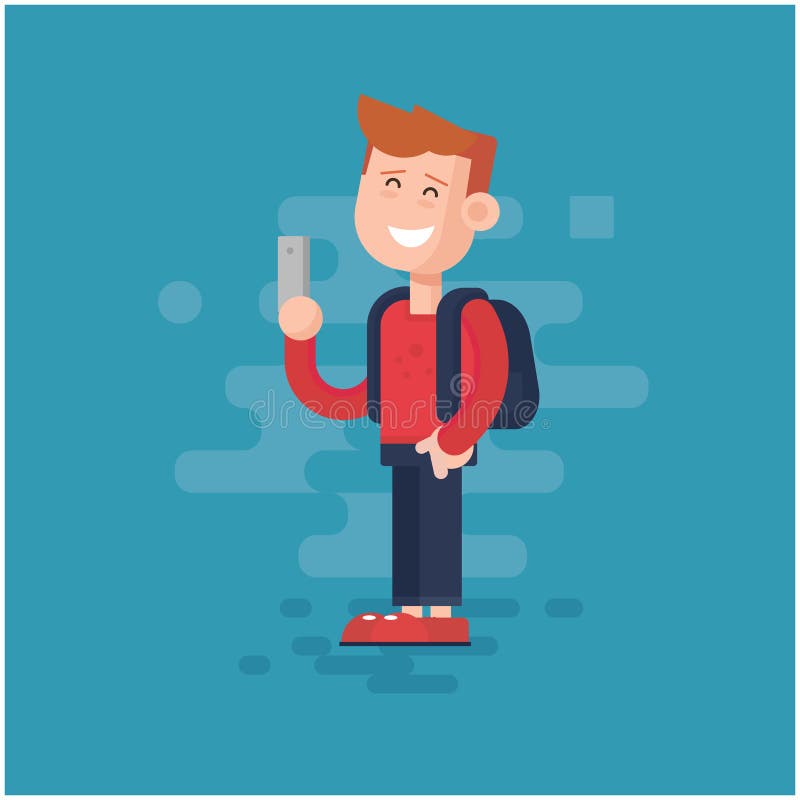 Student Mobile Phone Illustration Stock Illustrations – 11,381 Student ...