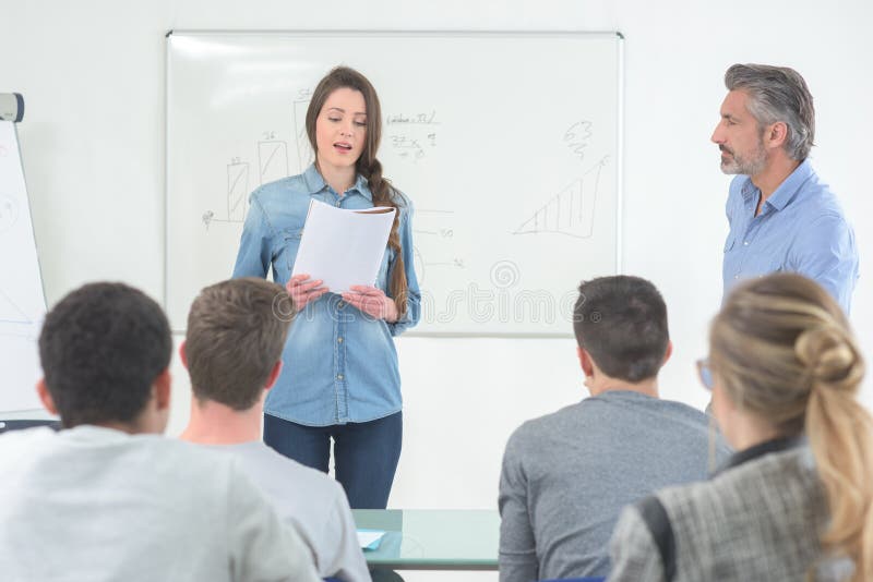 Student Talking in Classroom Stock Image - Image of girl, learn: 122444909