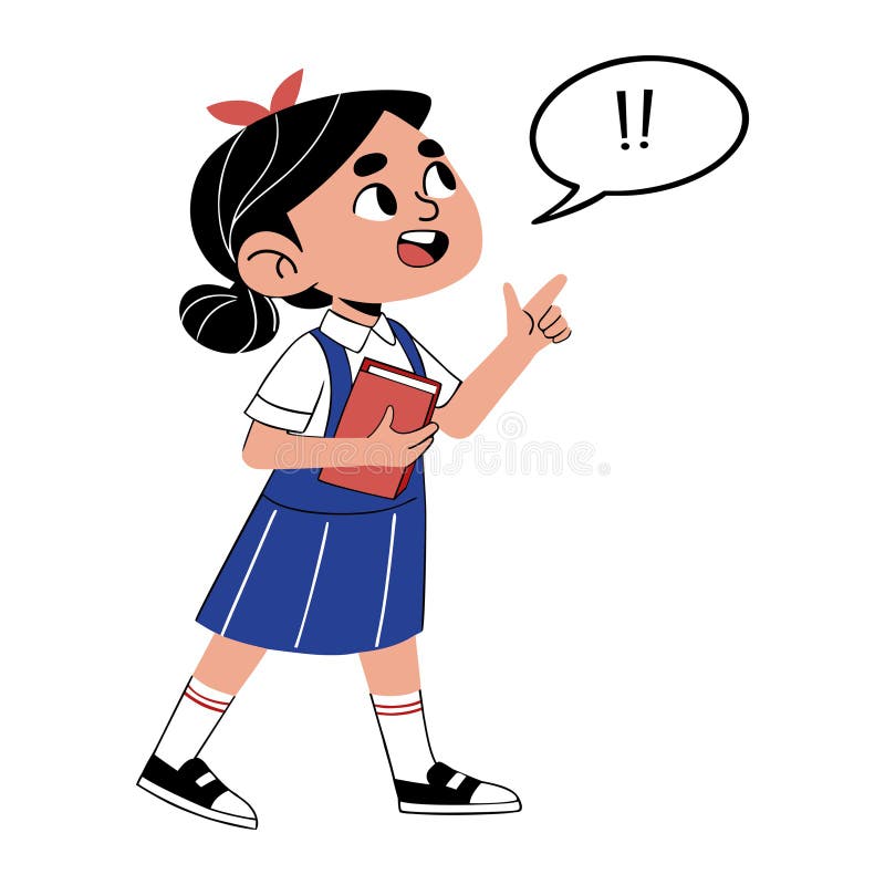 Student Talking Expressive stock illustration. Illustration of school ...