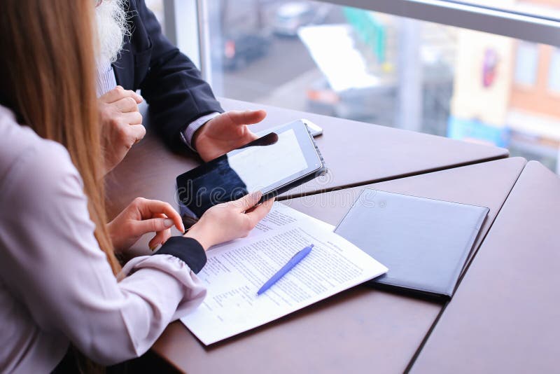 Student Teach How To Use Tablet To Professor, Give Advice about Stock ...