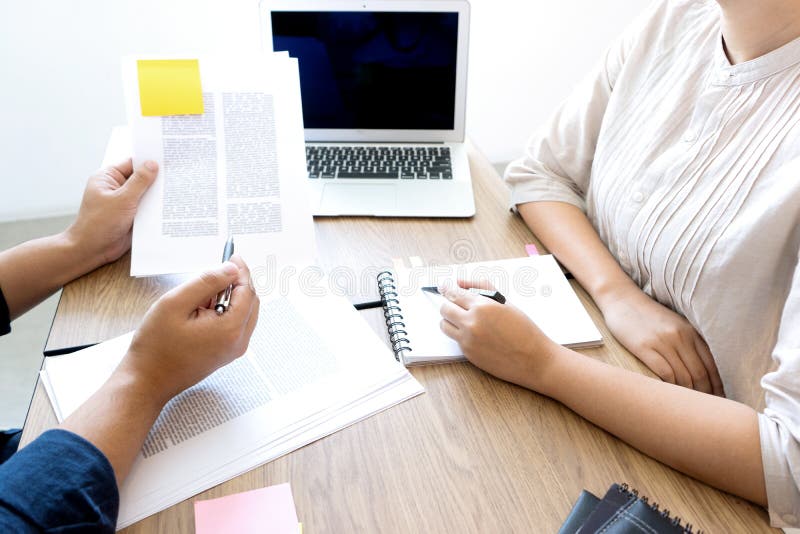 Student and Teacher Out of the Class Stock Image - Image of online ...