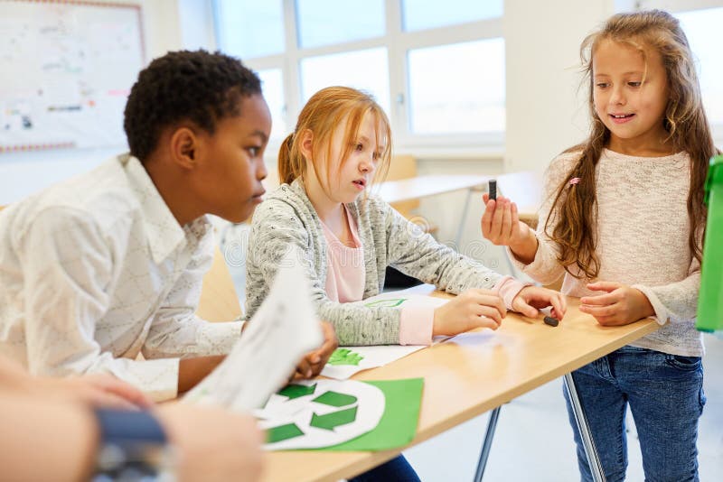 Student Team in Science Class on Ecology Stock Image - Image of garbage ...