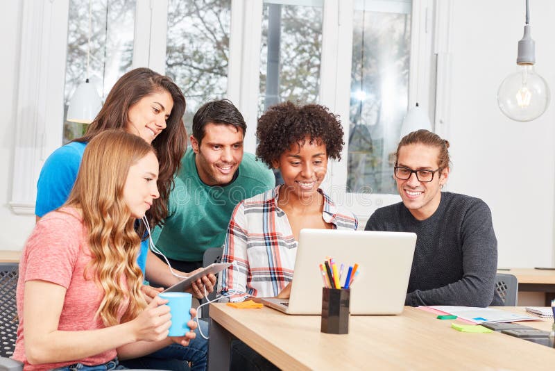 Student`s Team Achieves Success. the Remaining Students Applaud Her ...
