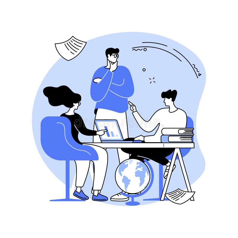 Student Teamwork Isolated Cartoon Vector Illustrations. Stock Vector ...