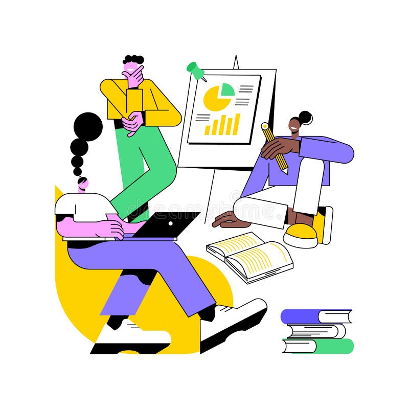 Student Teamwork Isolated Cartoon Vector Illustrations. Stock Vector ...