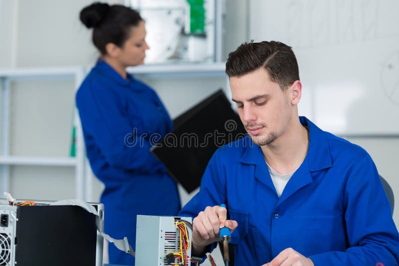 Student in Technology Repairing Computer Stock Image - Image of ...