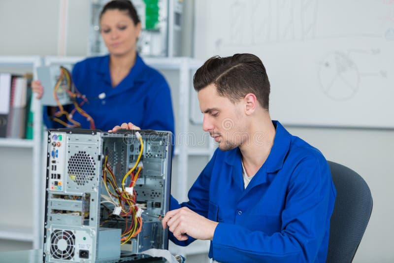 Student in Technology Repairing Computer Stock Photo - Image of ...