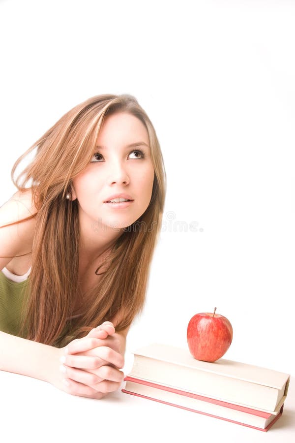 Student thinking stock image. Image of person, concentrate - 10063281