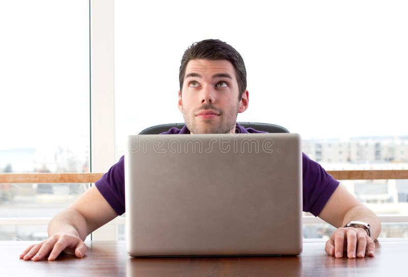 Student thinking hard stock image. Image of concentration - 21490329