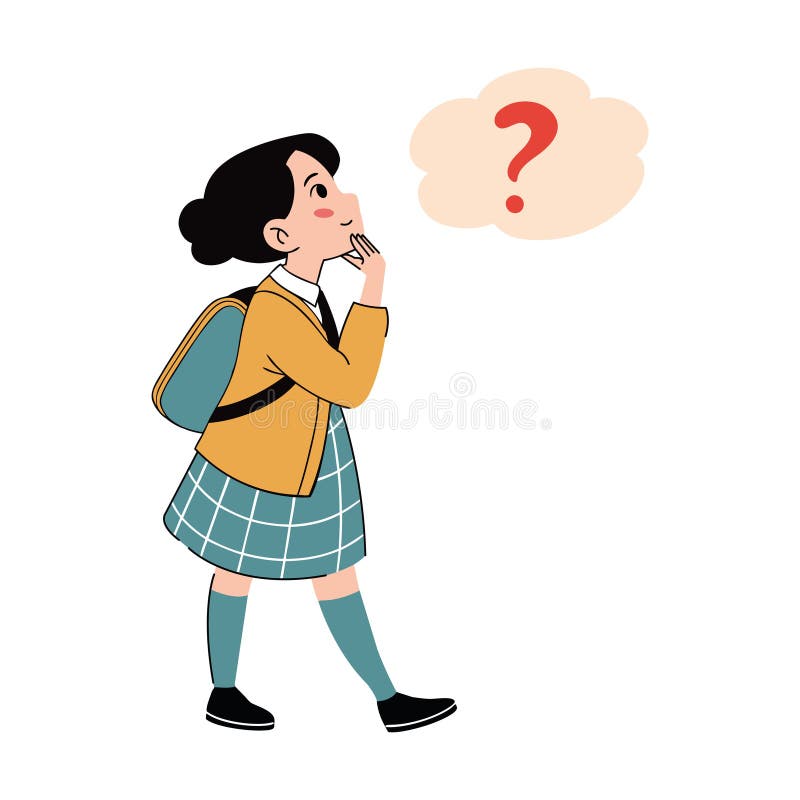 Student thinking decision stock illustration. Illustration of thinking ...