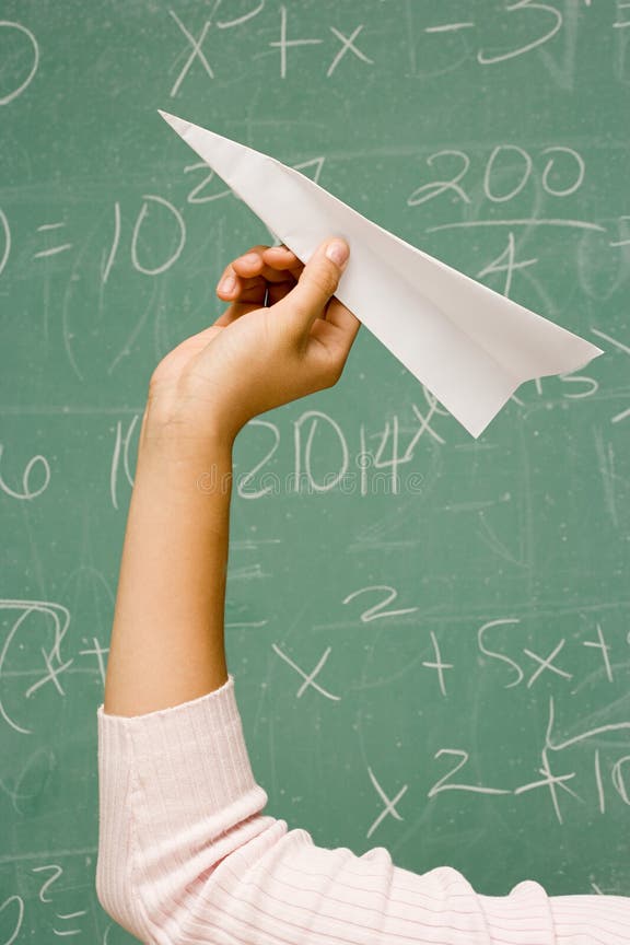 Student about To Throw a Paper Aeroplane Stock Photo - Image of ...