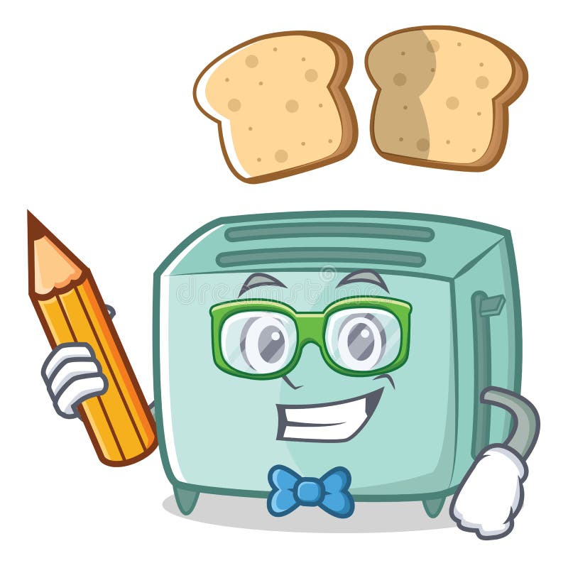 Student Toaster Character Cartoon Style Stock Vector - Illustration of ...
