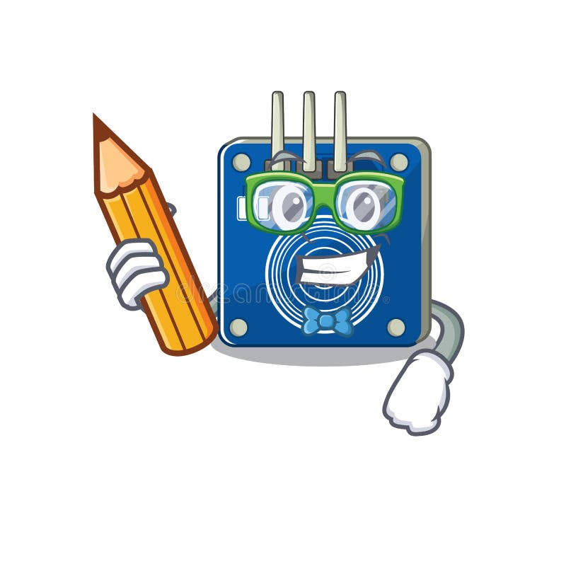 Student Touch Sensor with the Cartoon Shape Stock Vector - Illustration ...