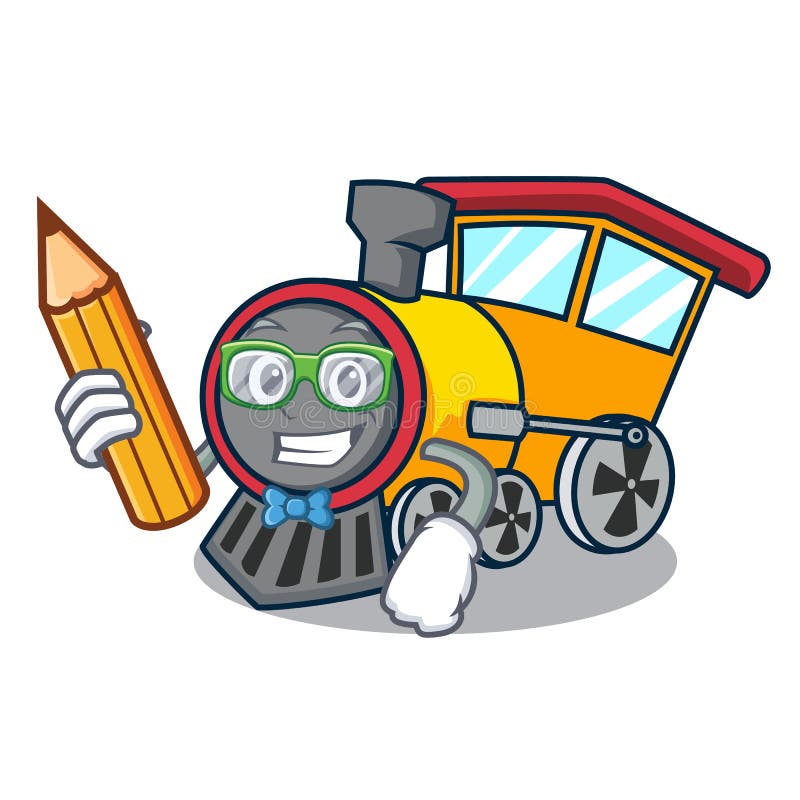 Student Train Character Cartoon Style Stock Vector - Illustration of ...