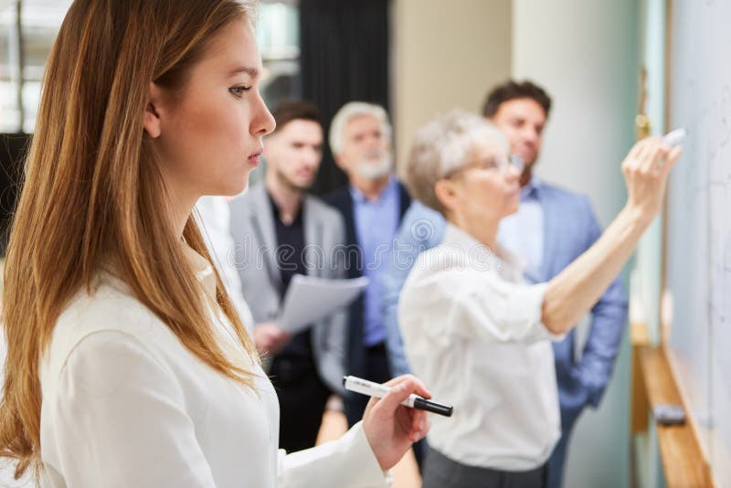 Student or Trainee in an Ideas Workshop Stock Image - Image of ...