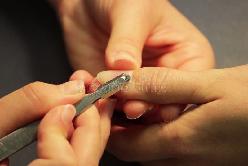 A Student at the Training Courses of a Manicure Prepares the Hand of a ...