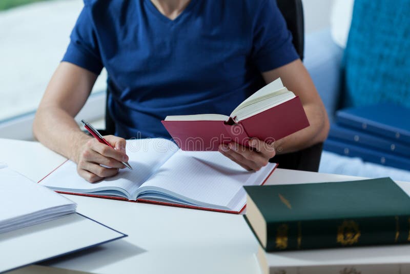 Student Transcribing the Notes Stock Photo - Image of adult, read: 44718172