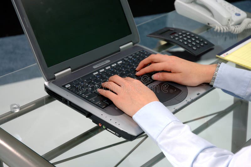 Student Typing stock image. Image of laptop, type, hands - 61051