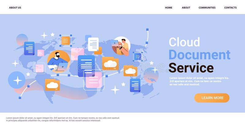 Student Using Laptop Homework Submission Cloud Document Service E-learning Online Education ...