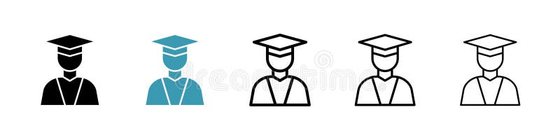 Student vecor icon set stock vector. Illustration of faculty - 340851423
