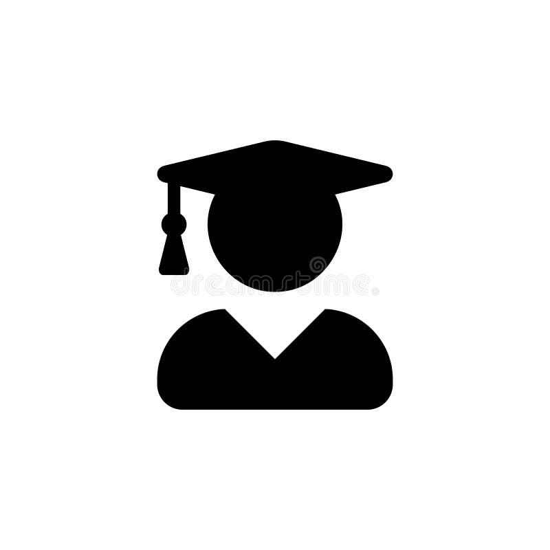 Student Vector Icon. Graduate User Simple Flat Symbol Isolated. Vector ...