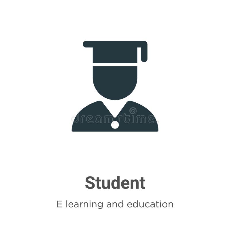 Student Vector Icon on White Background. Flat Vector Student Icon ...