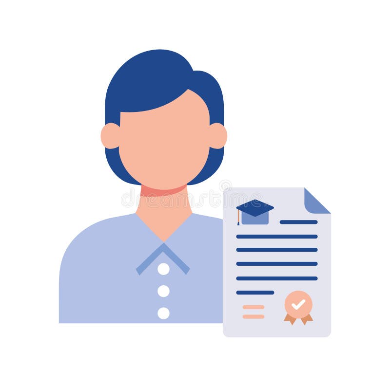 Student Visa Application Document Approval Stock Vector - Illustration ...