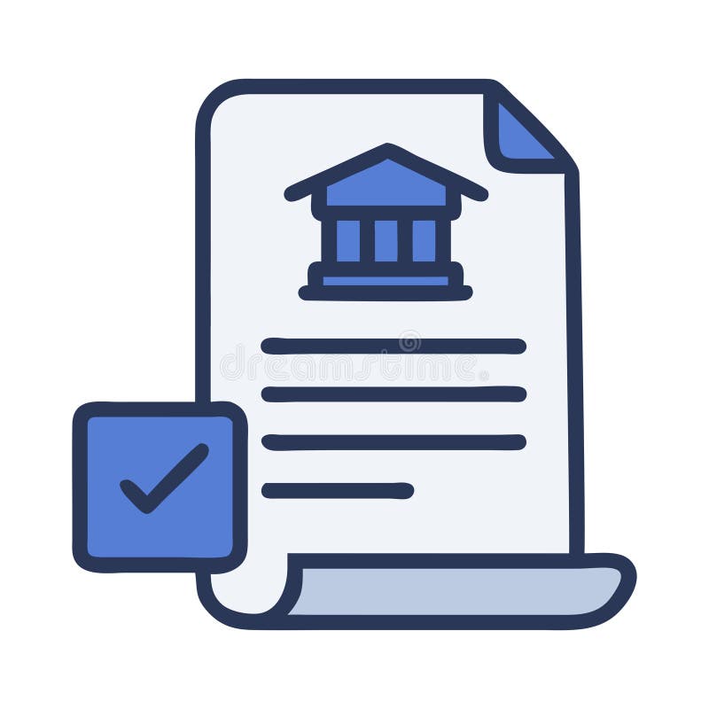 Student Visa Approval Certificate Icon Stock Illustration ...